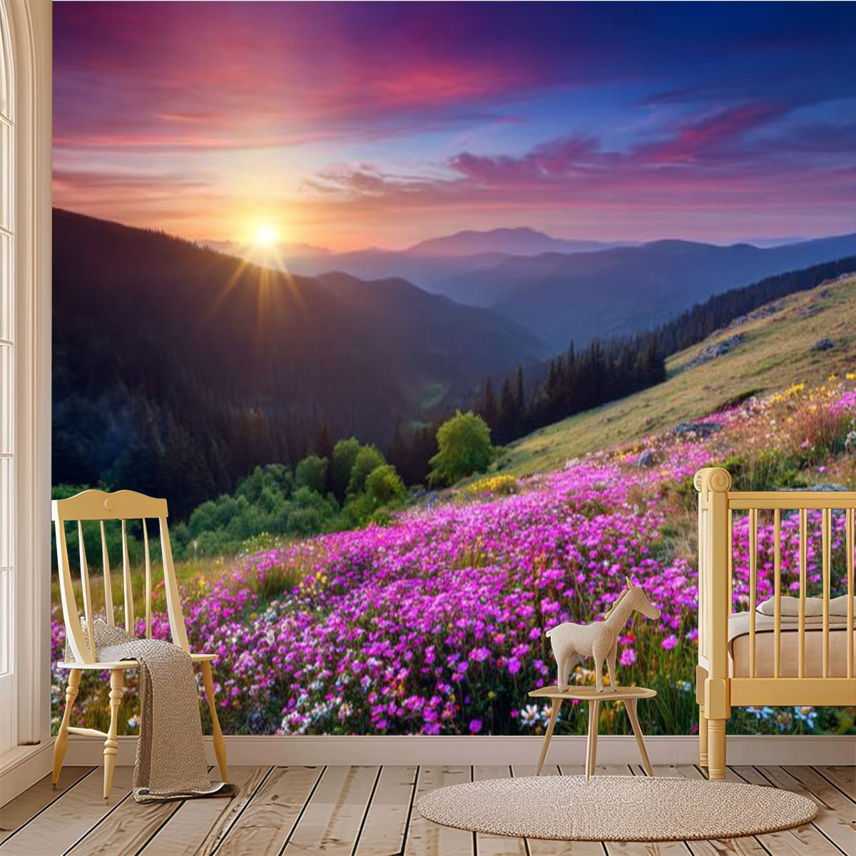 Loon Peak® Peel and Stick Wallpaper Wall Mural mountain landscape Wall ...