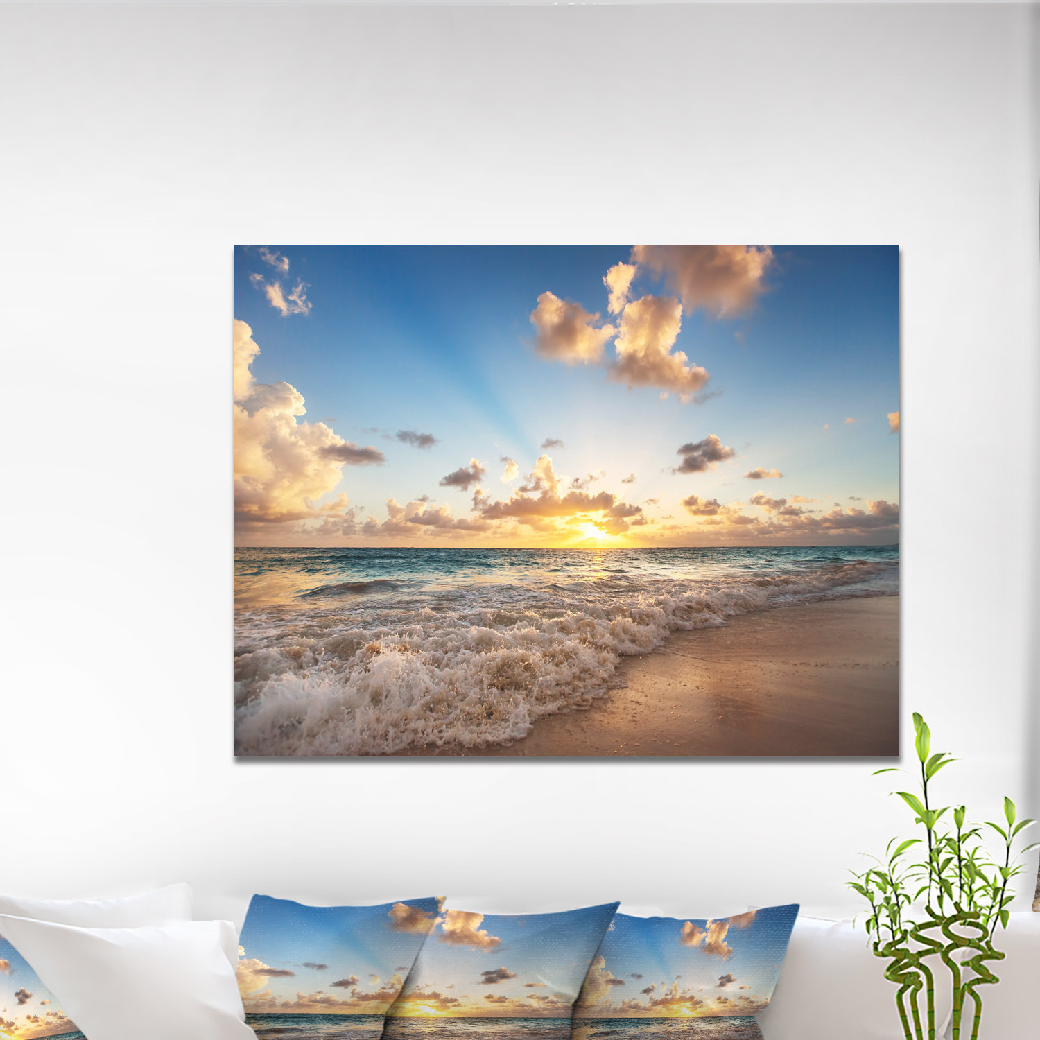 Highland Dunes Risa Sunrise on Beach of Caribbean Sea' Photograph ...