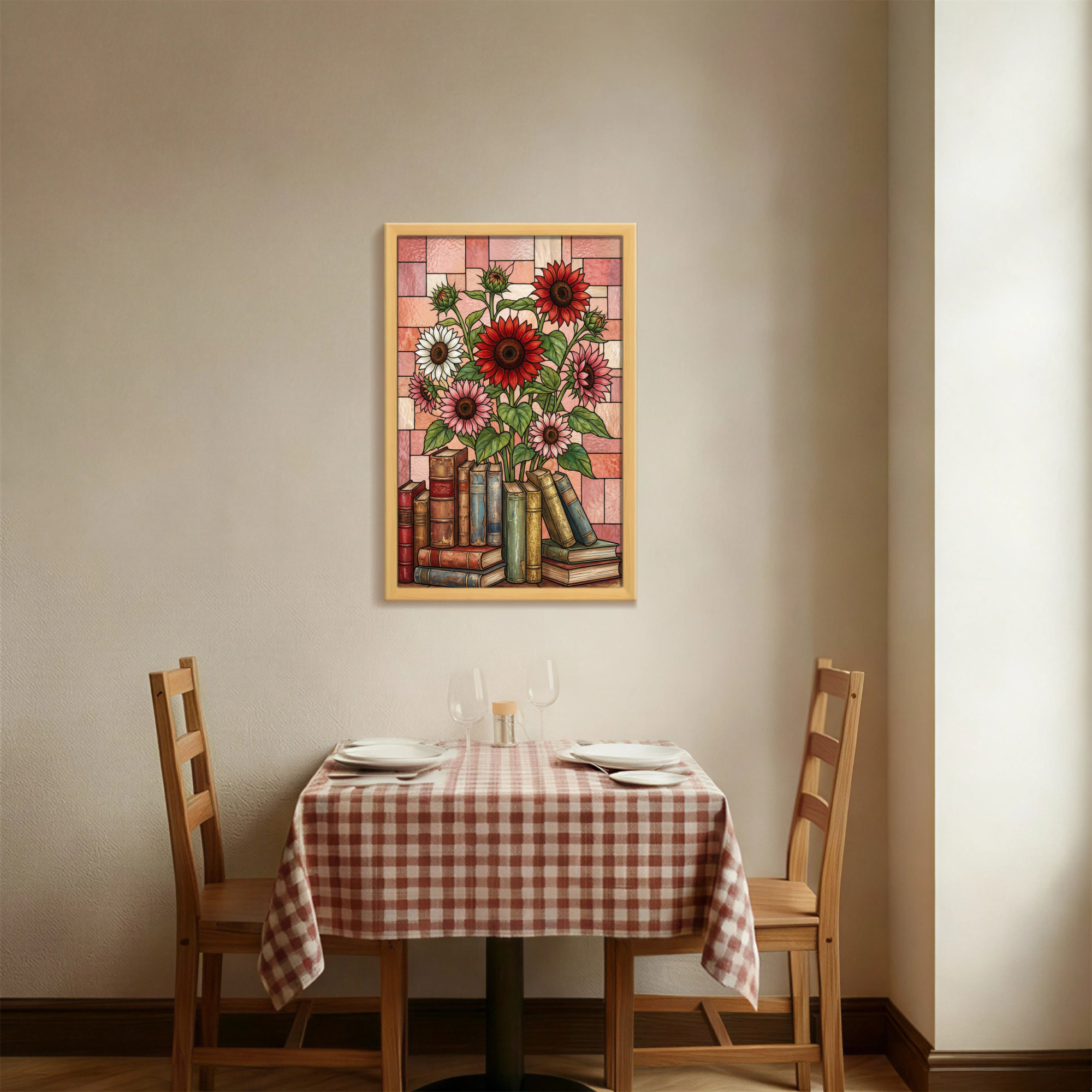 Astoria Grand Plants & Flowers Sunflowers Books Brick Wall Art Design ...