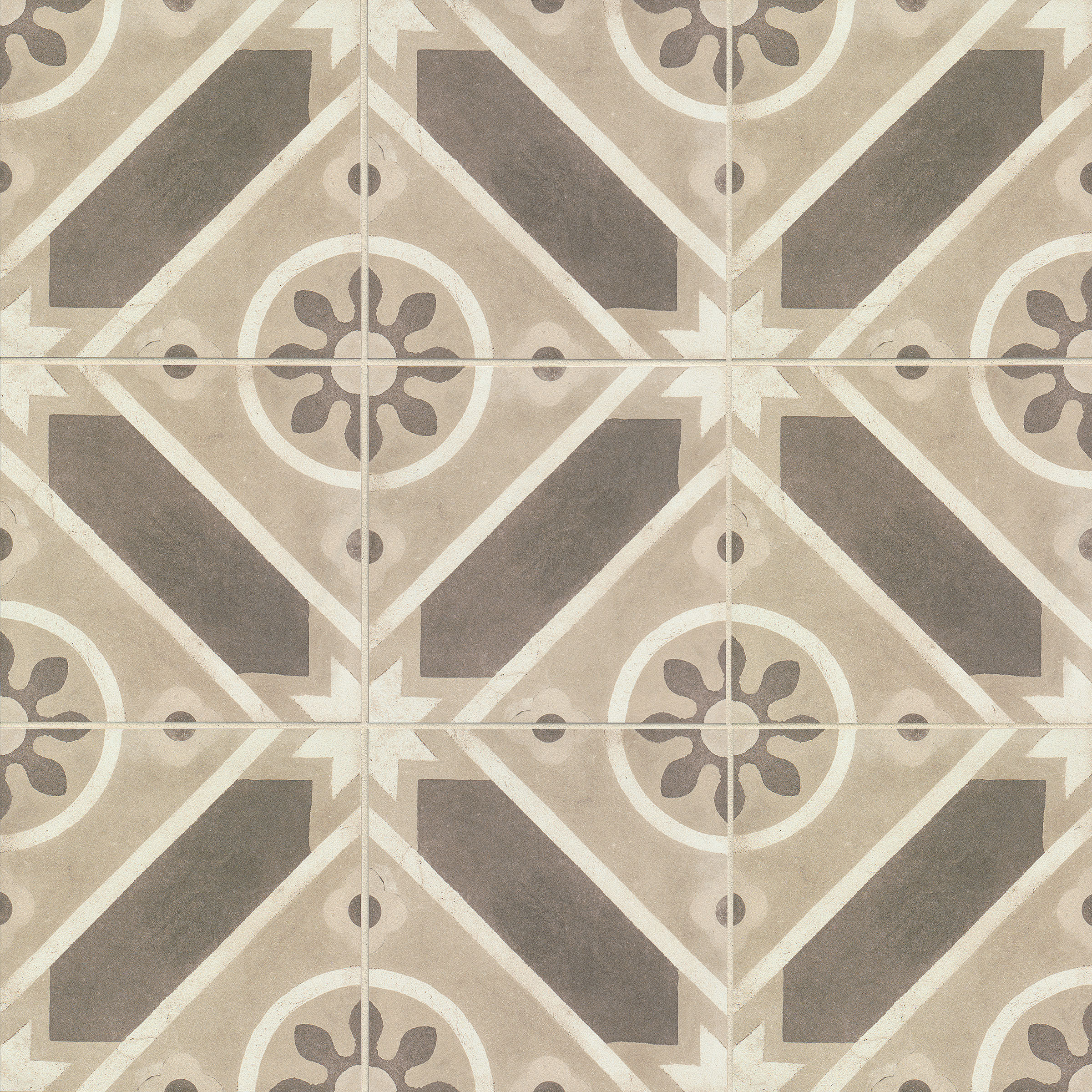 Bedrosians Enchante Decorative 8" x 8" Porcelain Field Tile in Splendid ...
