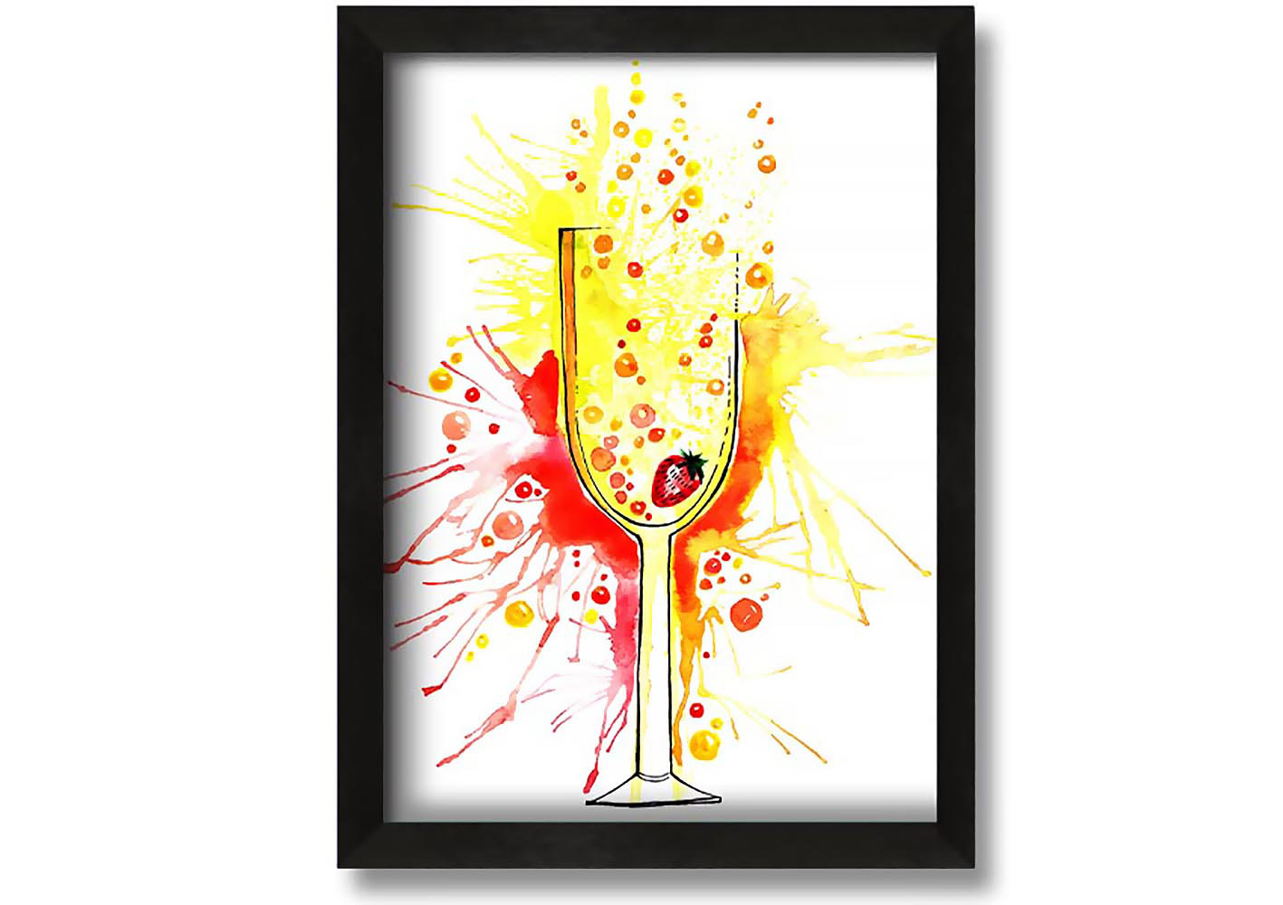 ClassicLiving Champagne Cocktail - Picture Frame Painting on Canvas ...