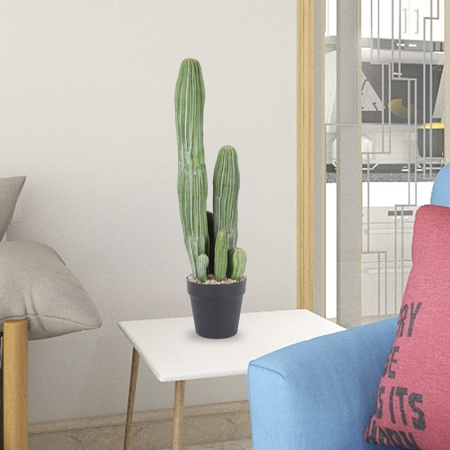 Latitude Run® Artificial Cactus Fake Cacti 24" Faux Potted Cactus ...