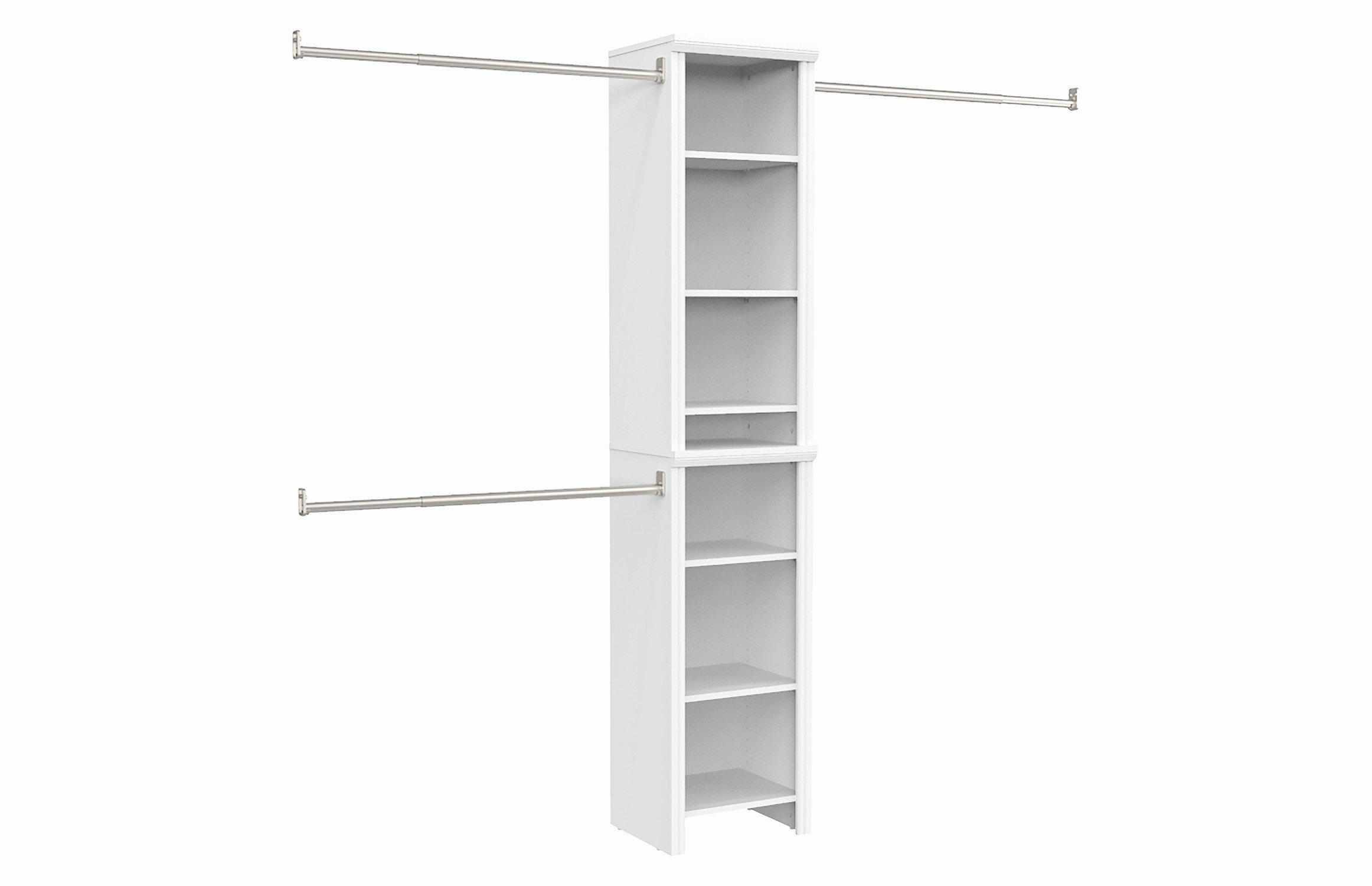 ClosetMaid Impressions White Wood Closet System Tower Kit & Reviews ...