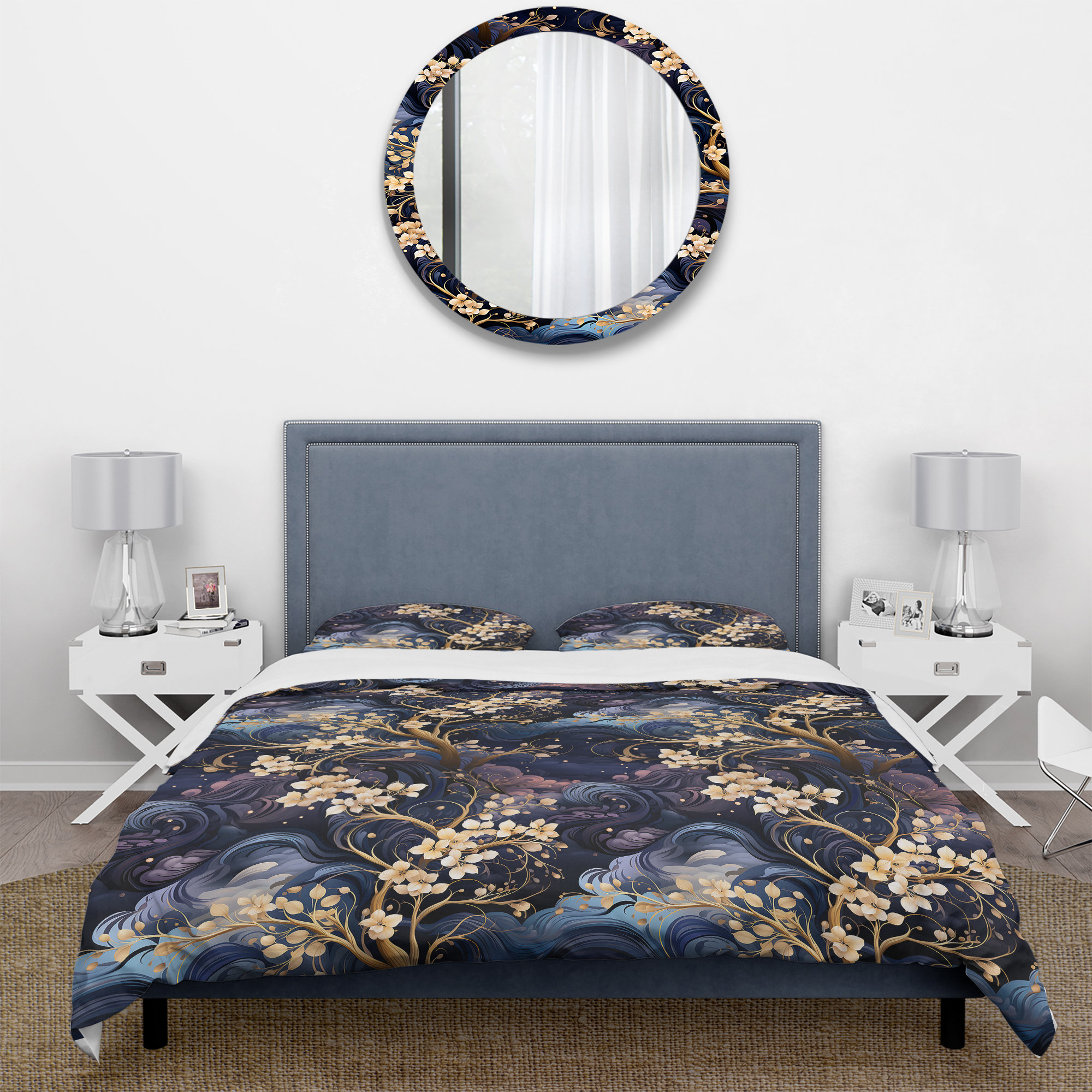 Design Art Subdued Moonlight Moody Patterns I Duvet Cover Set | Wayfair