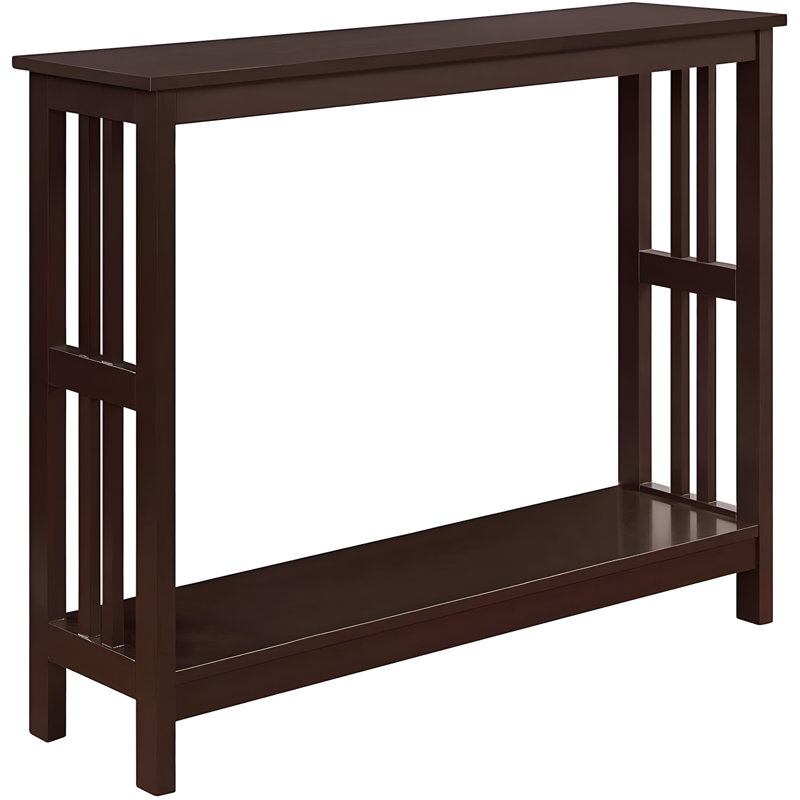 Latitude Run® Mission Console Table With Shelf, Espresso | Wayfair