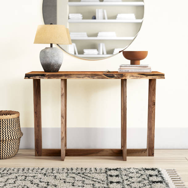 Union Rustic Doak Solid Wood Top Three Leg End Table & Reviews | Wayfair