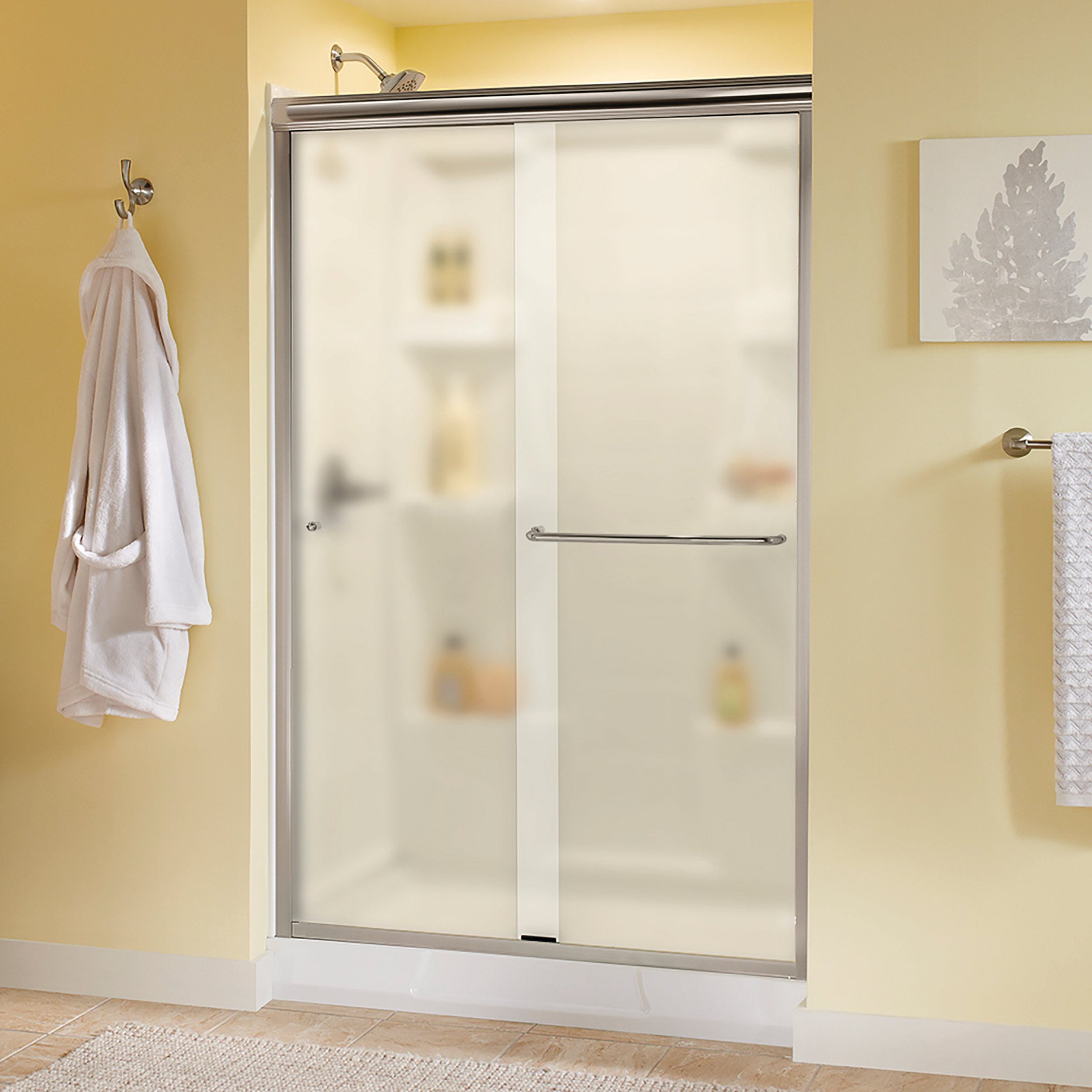 Delta Classic 48 X 70 Semi Frameless Traditional Sliding Shower With