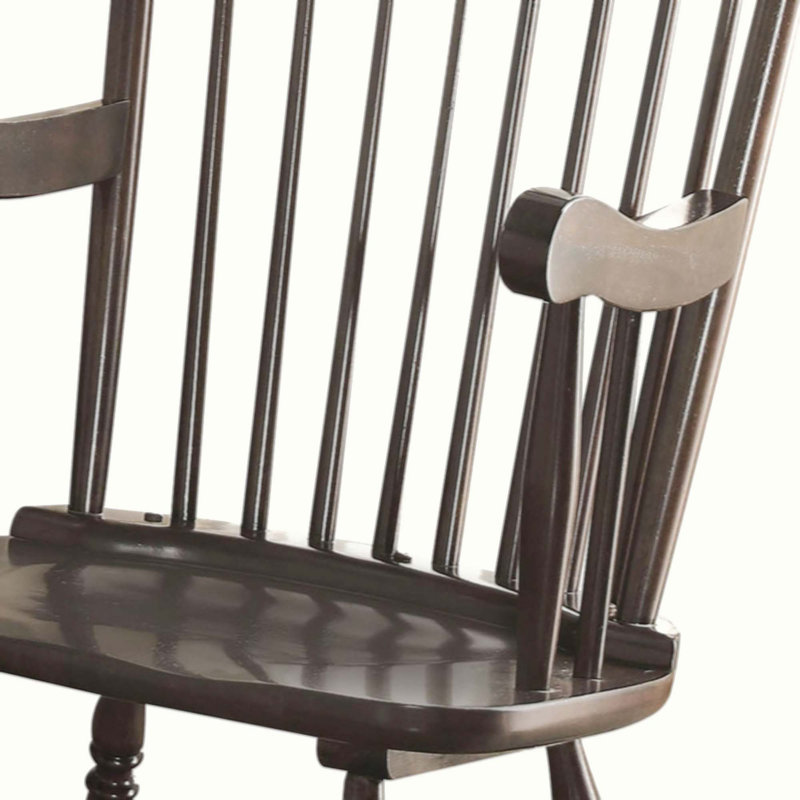 One Allium Way® Black Spindle Back Rocking Chair | Wayfair