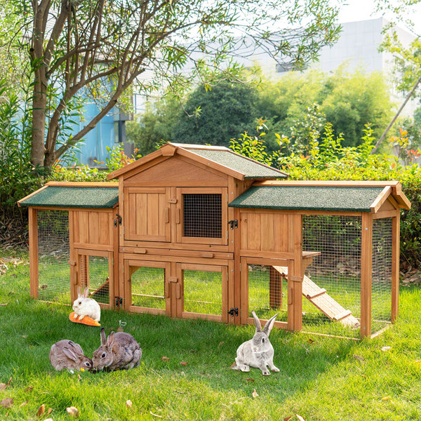 Tucker Murphy Pet™ Delja Extra Large Outdoor Wooden Elevated Rabbit ...