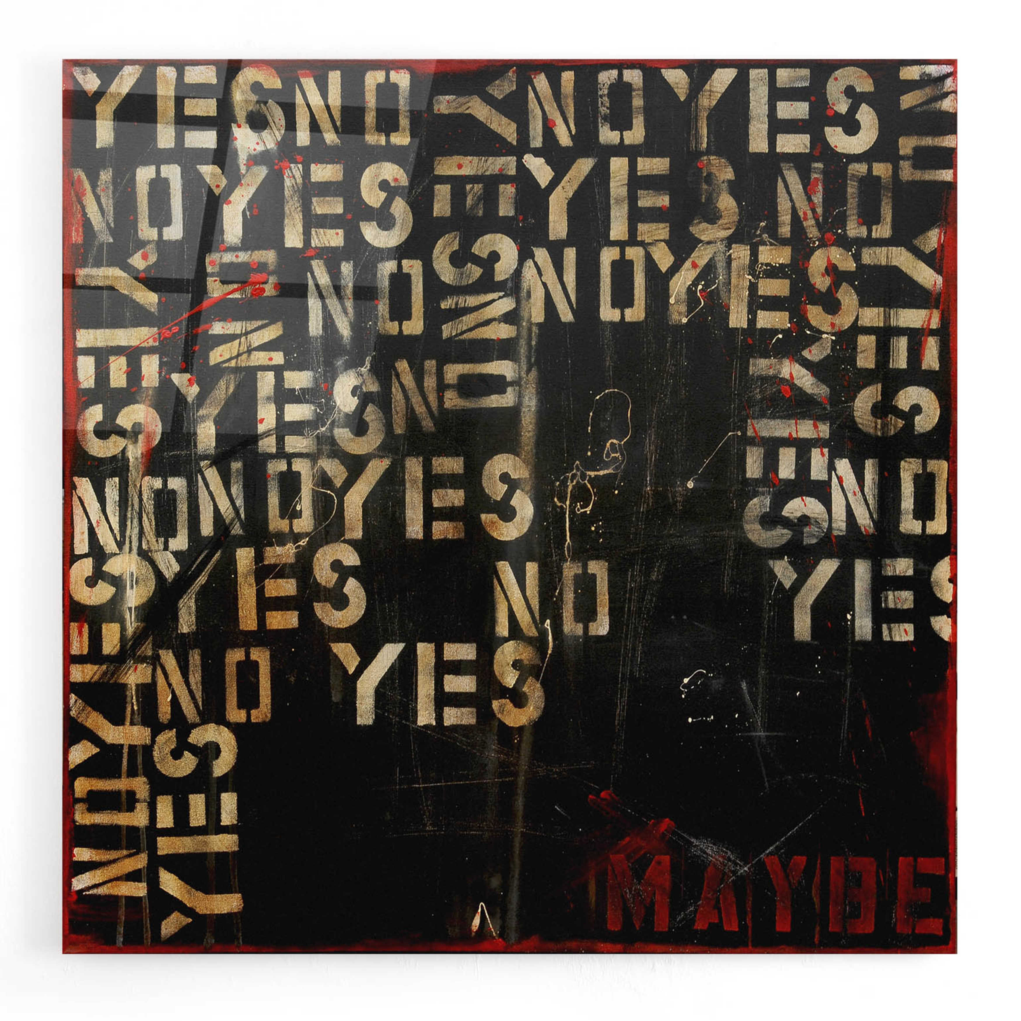 Red Barrel Studio® Yes, No, maybe by Erin Ashley - Unframed Graphic Art ...