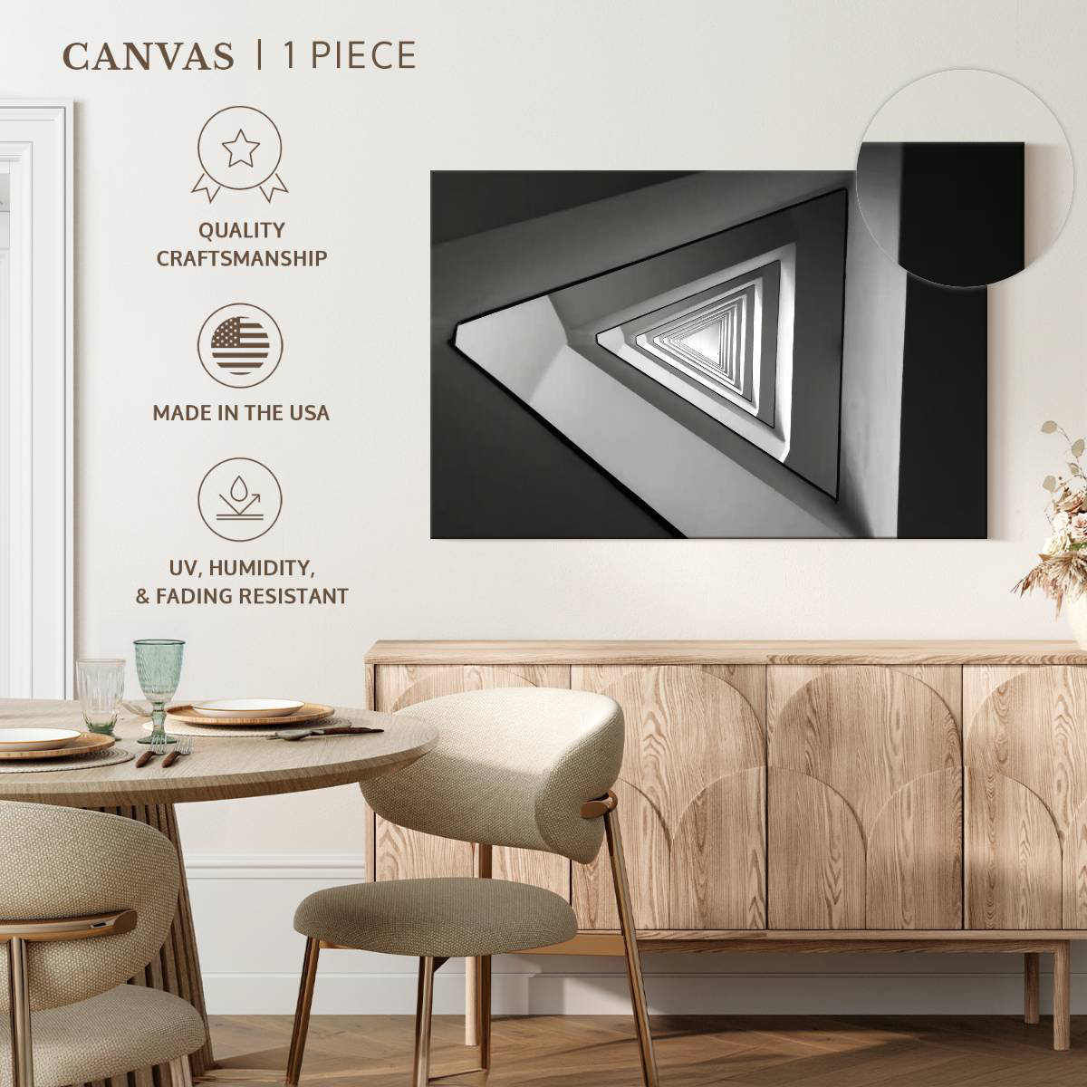 Ebern Designs Lilie Infinite Gray Triangles | Wayfair