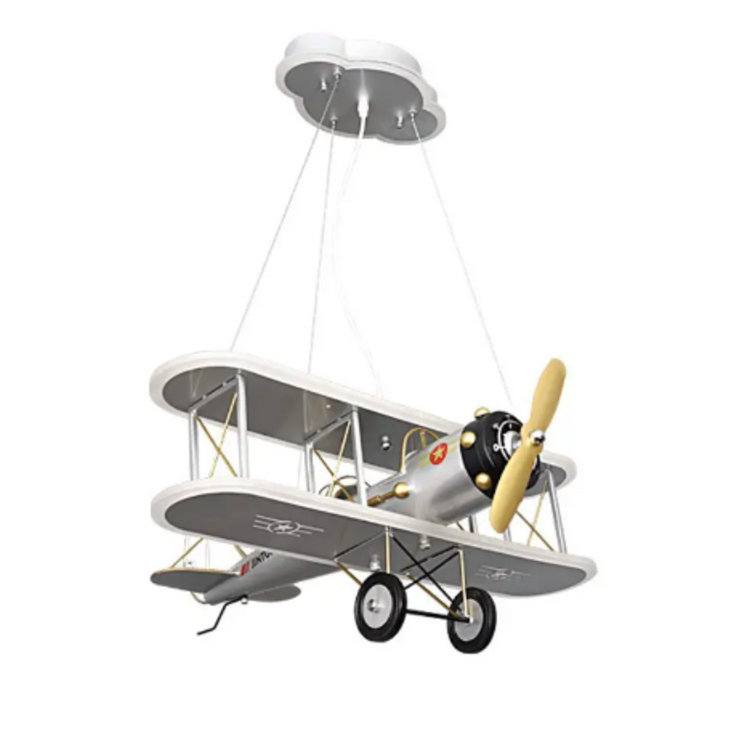 George Oliver First Flight Airplane LED Pendant Chandelier | Retro ...