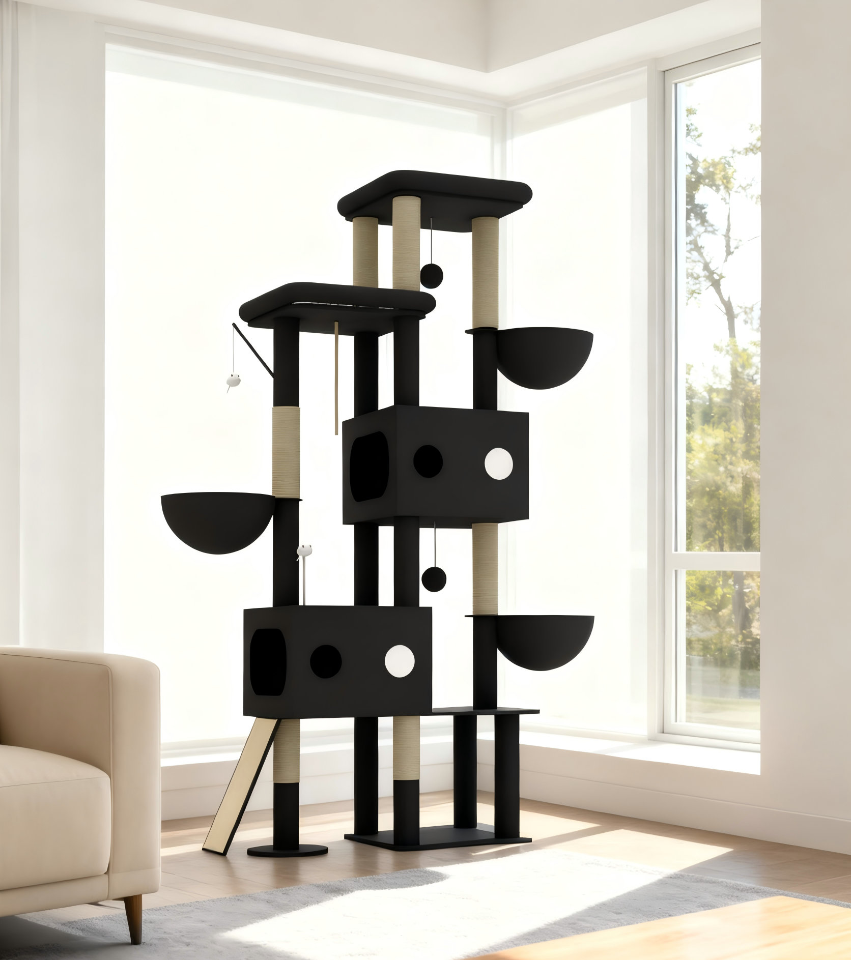 Tucker Murphy Pet™ 81'' H Cat Tree Large Cat Appropriate Cat Condos And ...