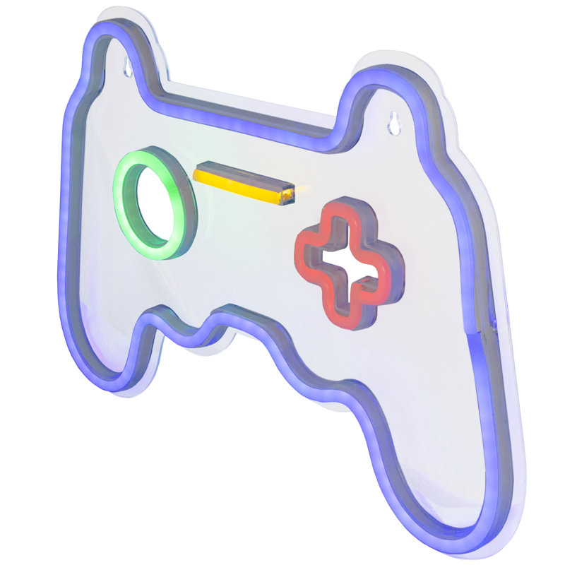 Northlight Seasonal 11" LED Neon Style Video Game Controller Wall Sign ...