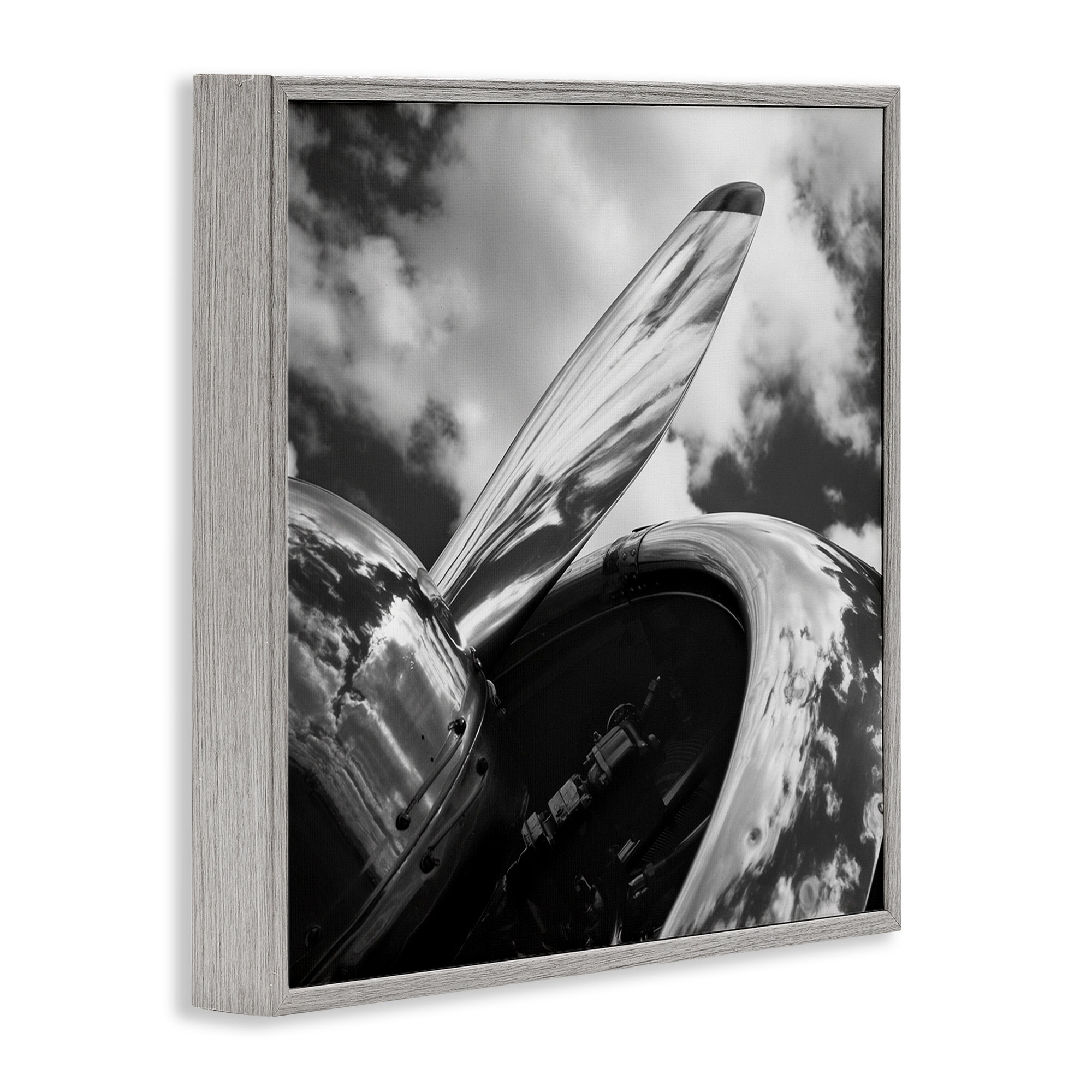 Wrought Studio™ Propeller with Cloud Reflection Framed Giclee Art by ...