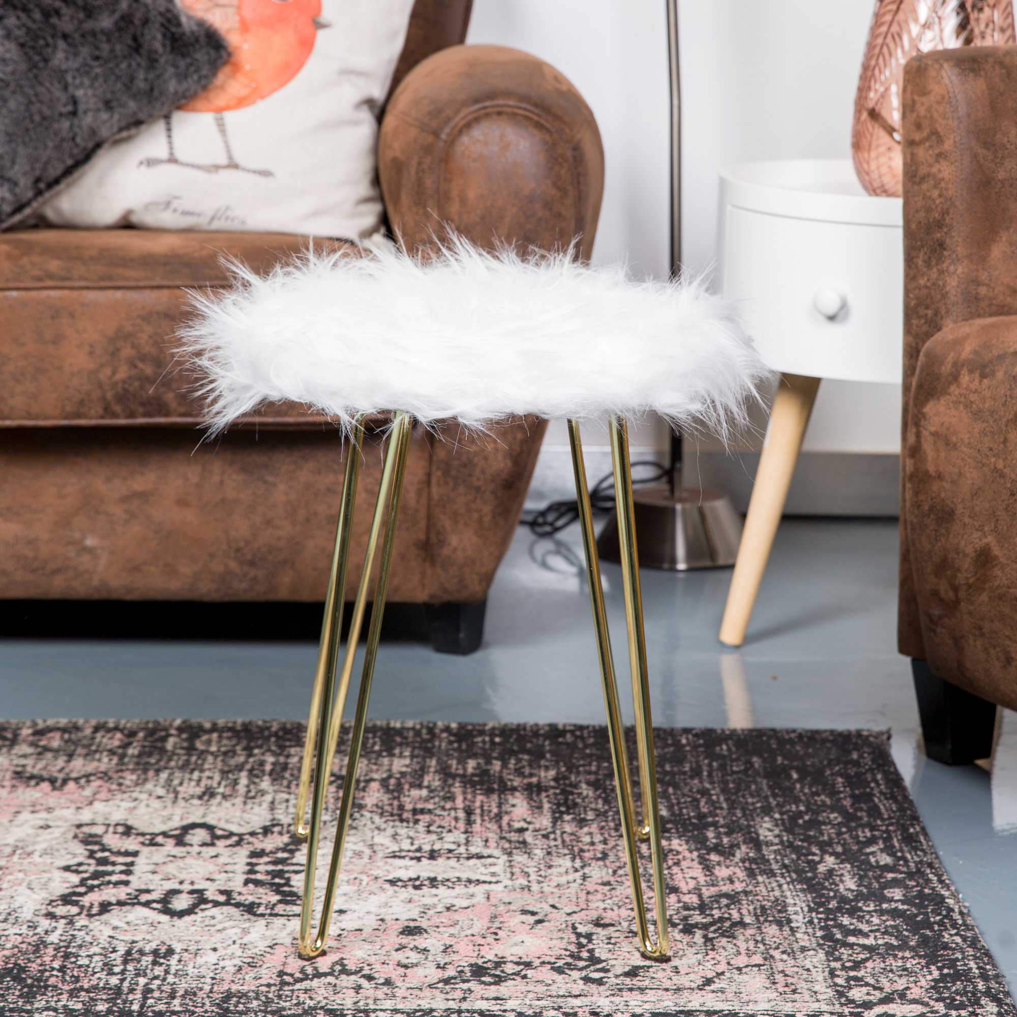Mercer41 Gayden Steel Accent Stool & Reviews | Wayfair