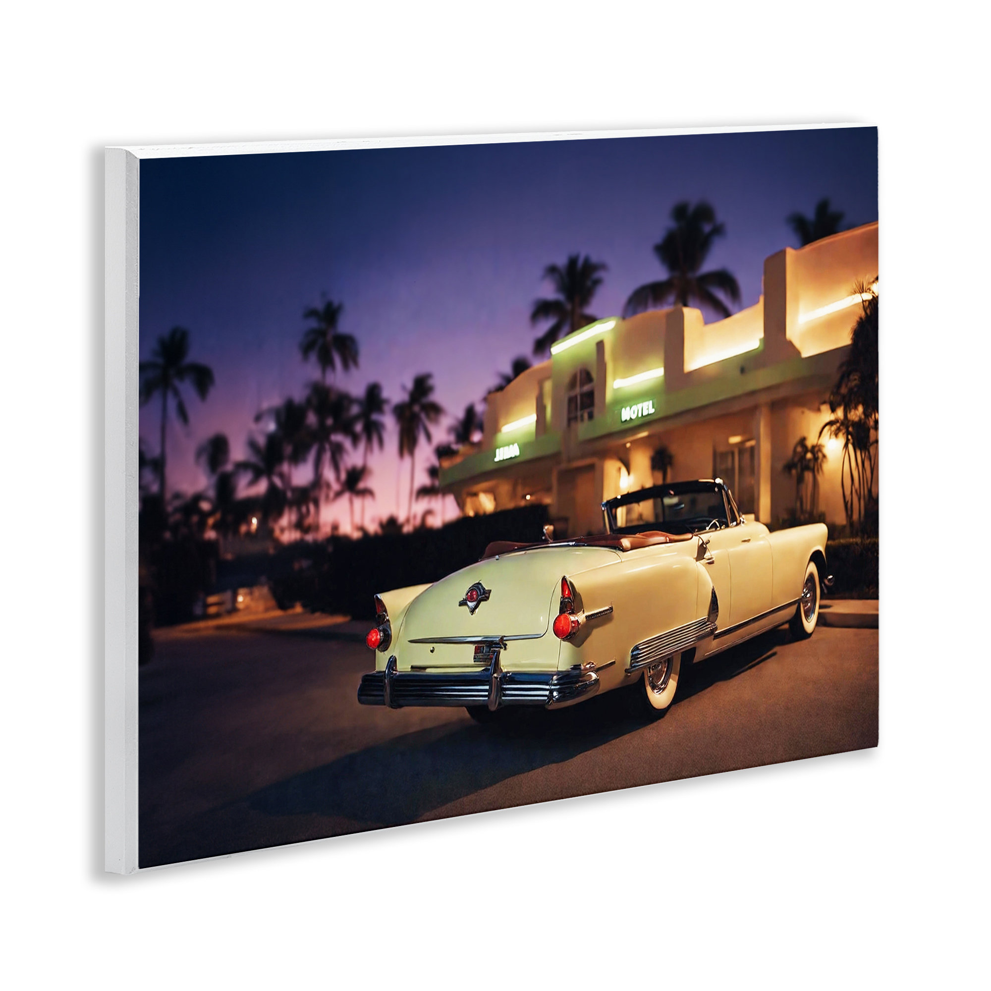 Dakota Fields Antique Car Tropical Motel Wall Plaque Art by Noah Bay | Wayfair