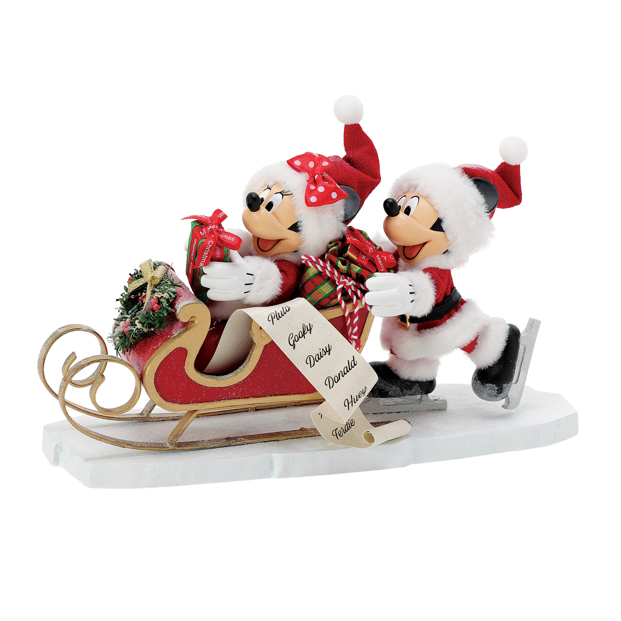 Possible Dreams Fun on Ice Mickey' and Minnie Christmas Figurine 7in H ...