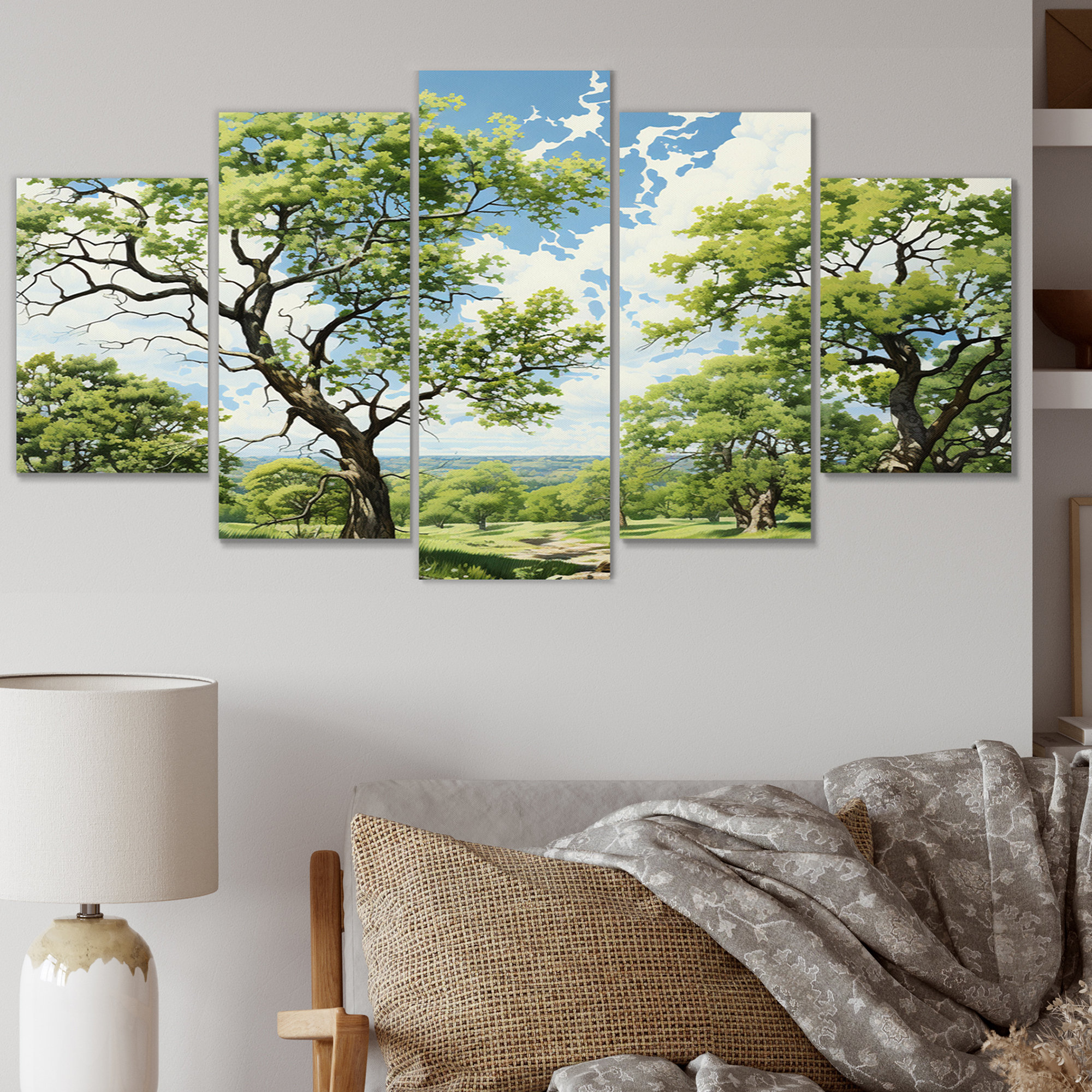 Union Rustic 'Green Tree Sycamore Serenade II - Tree Sycamore Canvas ...
