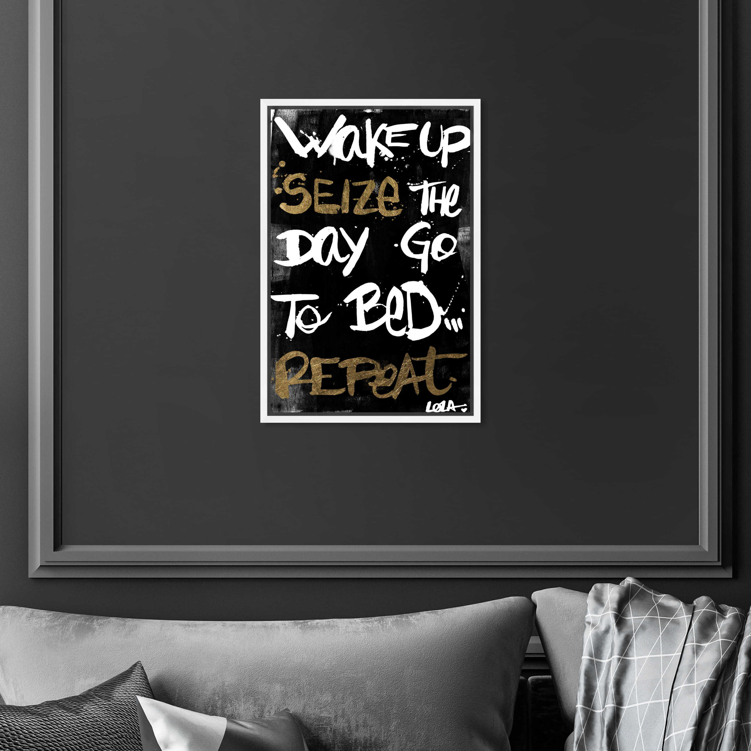 Mercer41 Typography and Quotes Seize The Day Gold Vertical ...