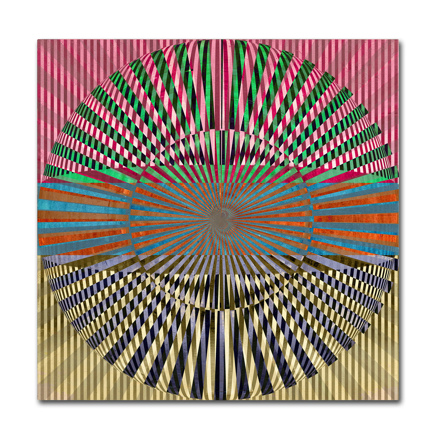 Wrought Studio™ 'Abstract Circle' Graphic Art Print on Wrapped Canvas ...