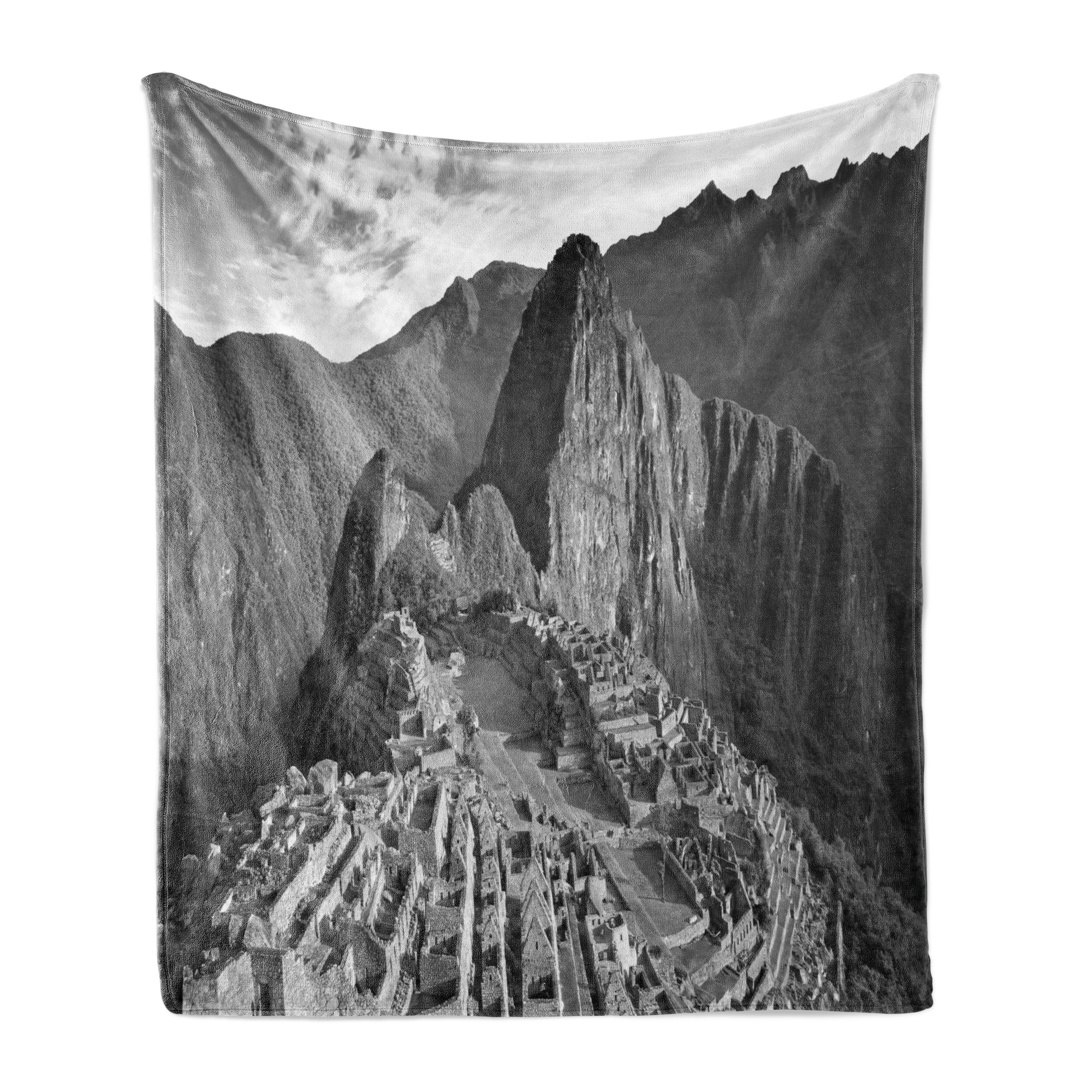 Ambesonne Landscape Fleece Throw Blanket View Peru Village 50"x70 ...