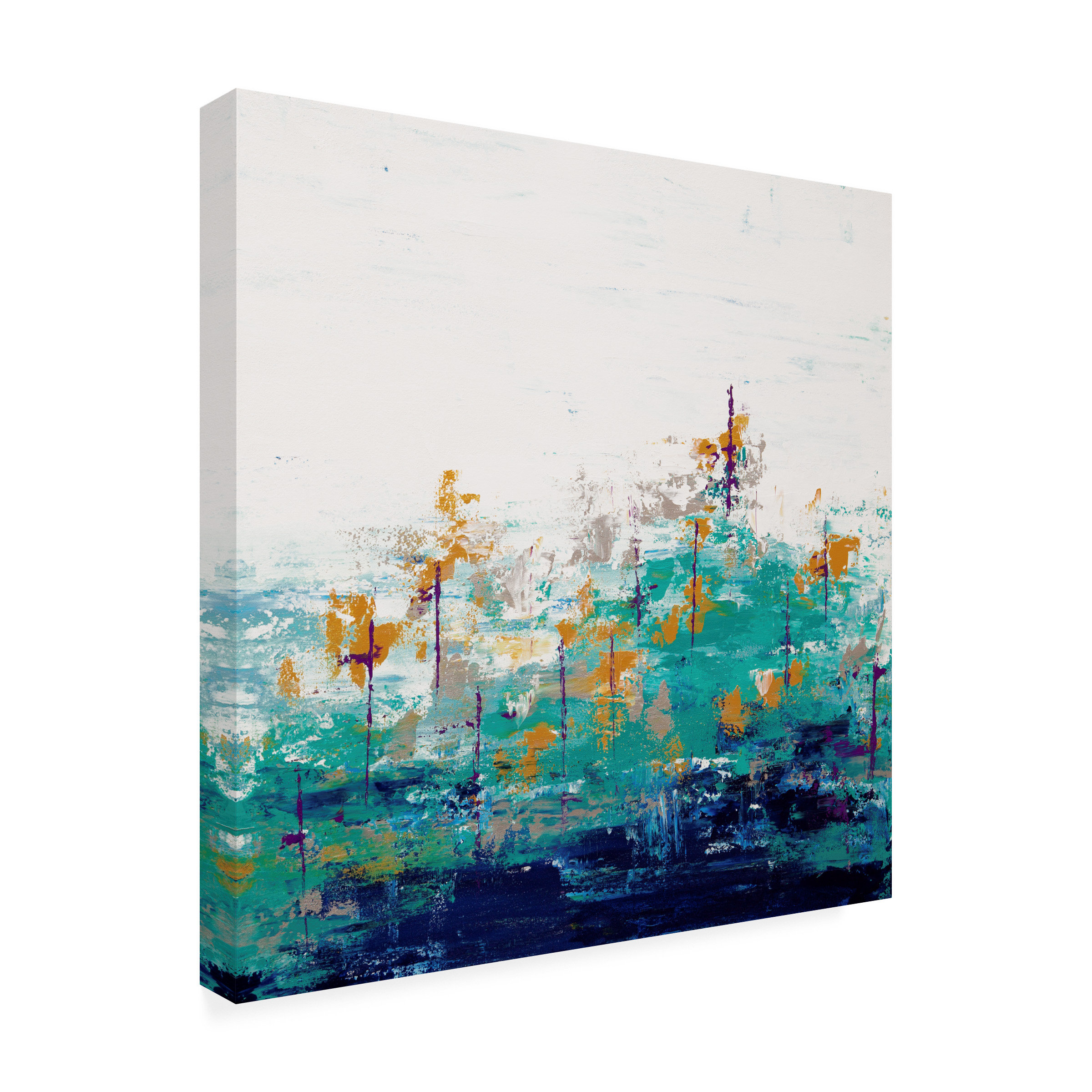 Ebern Designs Hilary Winfield Blue Lake 14 Canvas Art - Wayfair Canada