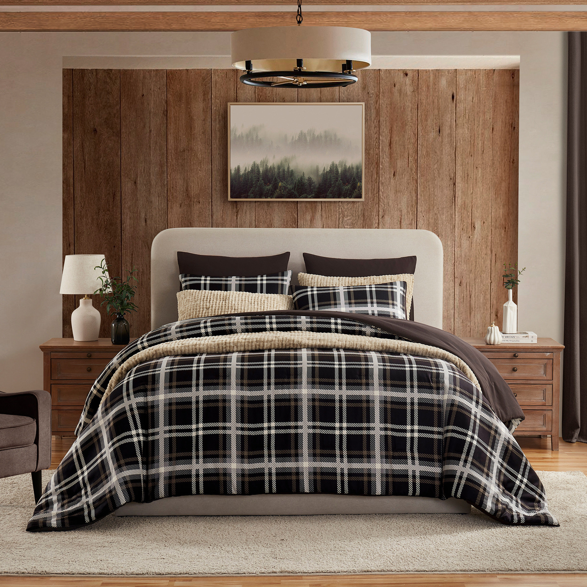 Wonderful Textile Wonderful Cozy Faux Cashmere Comforter Set Classic ...