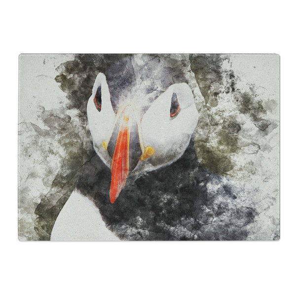 East Urban Home Atlantic Puffin Birds Vol.2 Watercolour Chopping Board ...