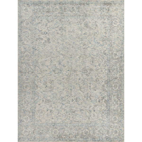 Exquisite Rugs Tuscany Oriental Hand-Loomed Beige/Blue Area Rug ...