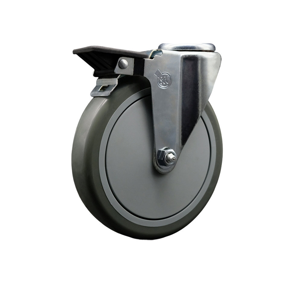 Service Caster Poly Bolt Hole Caster with Posi Lock Brake | Wayfair