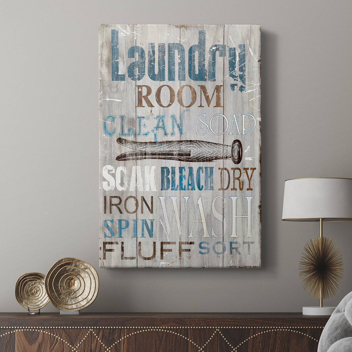 Lark Manor™ Iron, Spin, Fluff -Gallery Wrapped Cavas | Wayfair