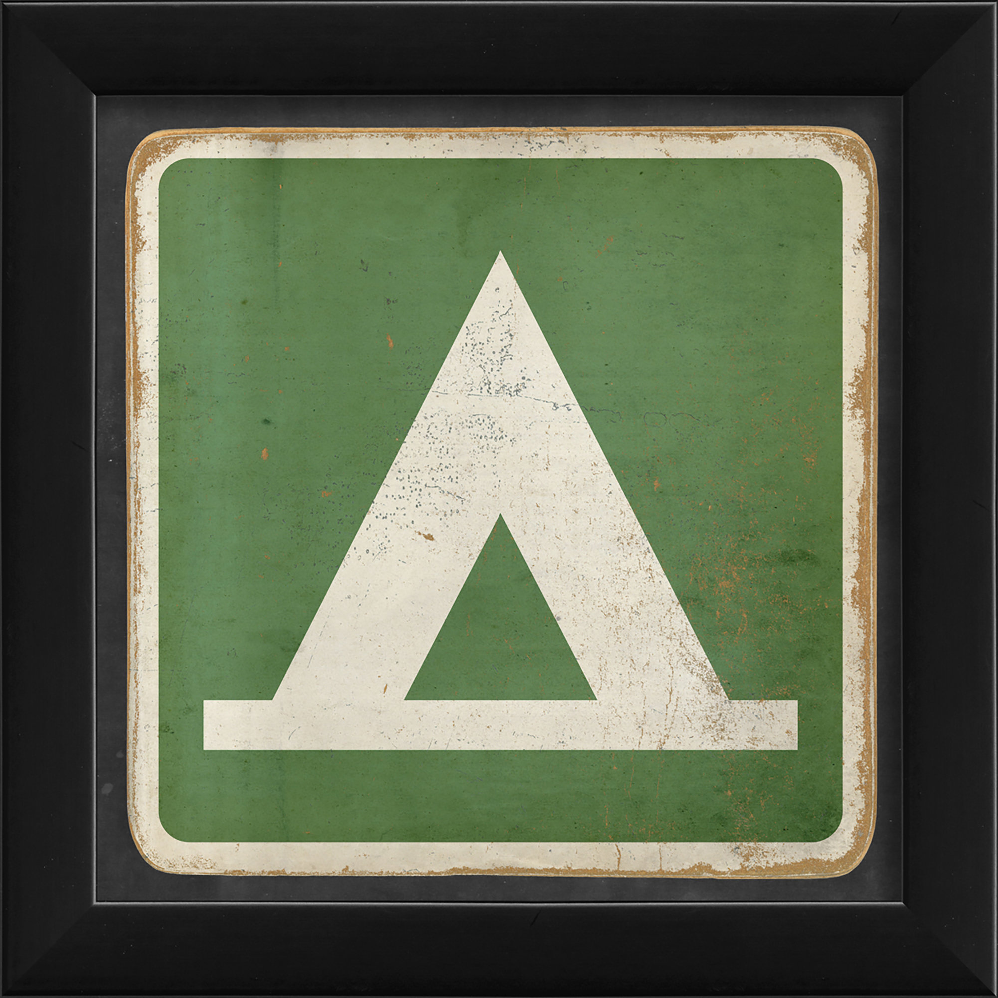 The Artwork Factory Sign Camping Framed Graphic Art & Reviews | Wayfair