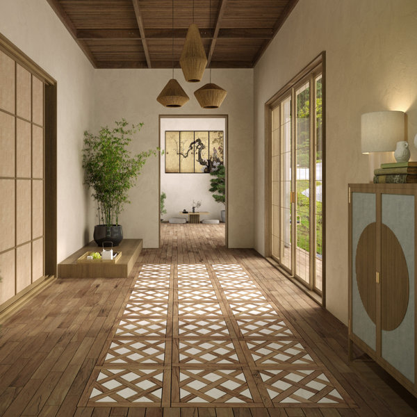 Merola Tile Kings Forest Lattice 17-5/8 In. X 17-5/8 In. Ceramic Floor ...