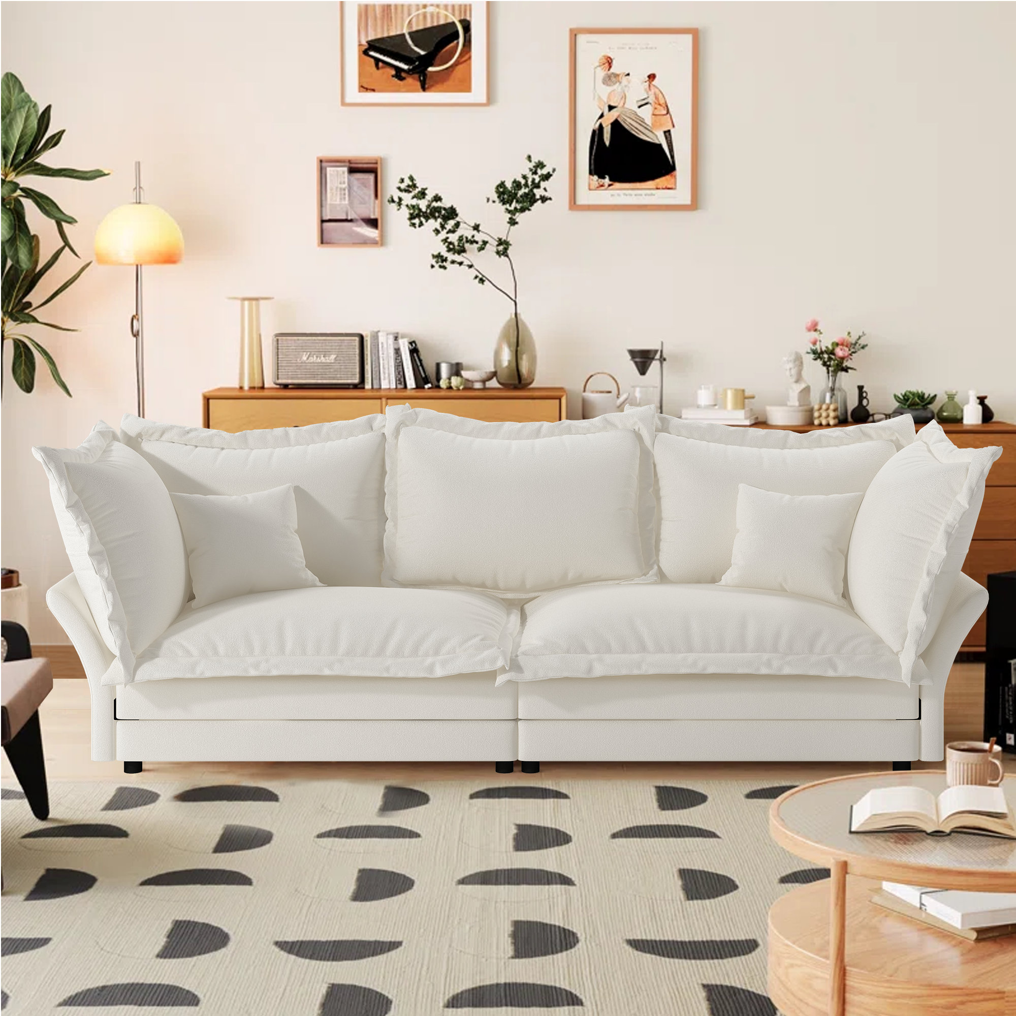 Latitude Run® 90" Upholstered Cloud Sofa Overstuffed Couch - Wayfair Canada