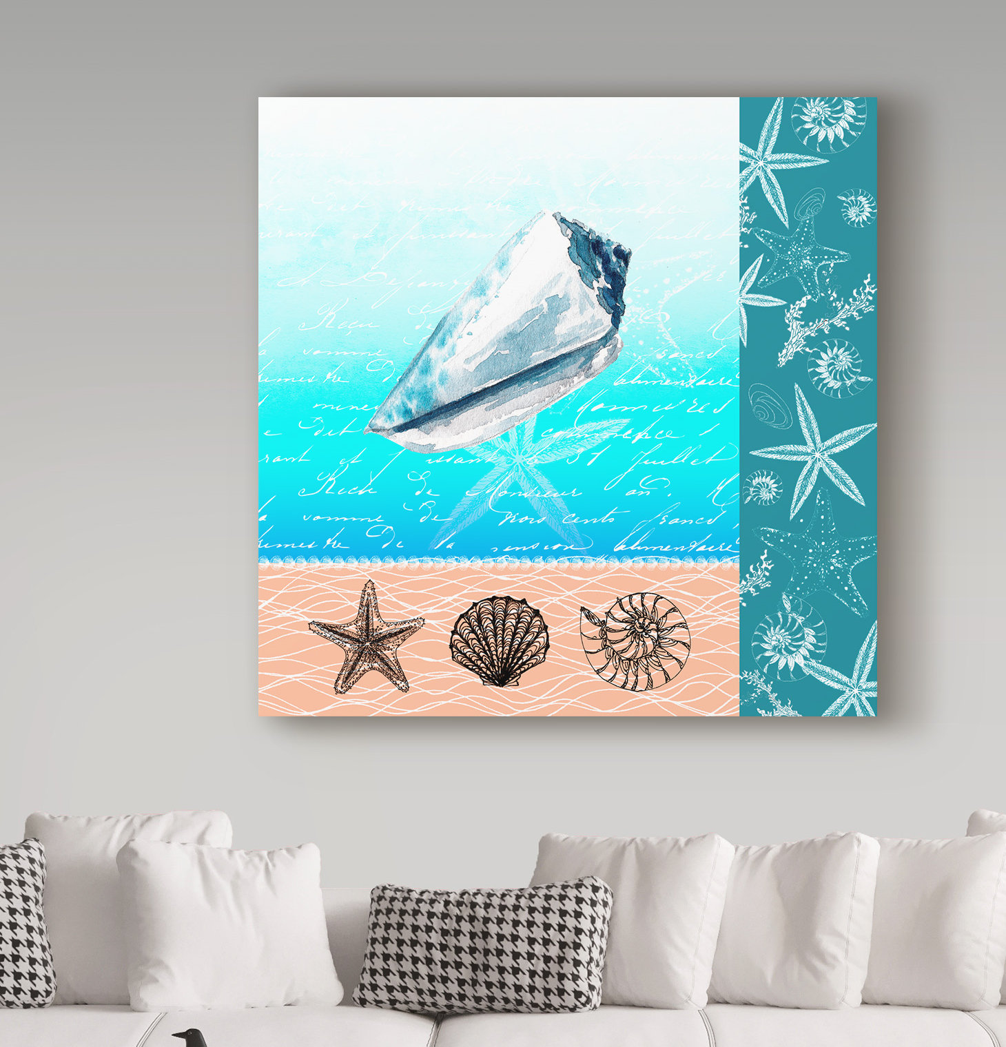 Highland Dunes Mattice Nautical Design Iv' Graphic Art Print on Wrapped ...