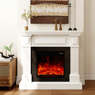corner electric fireplace bedroom