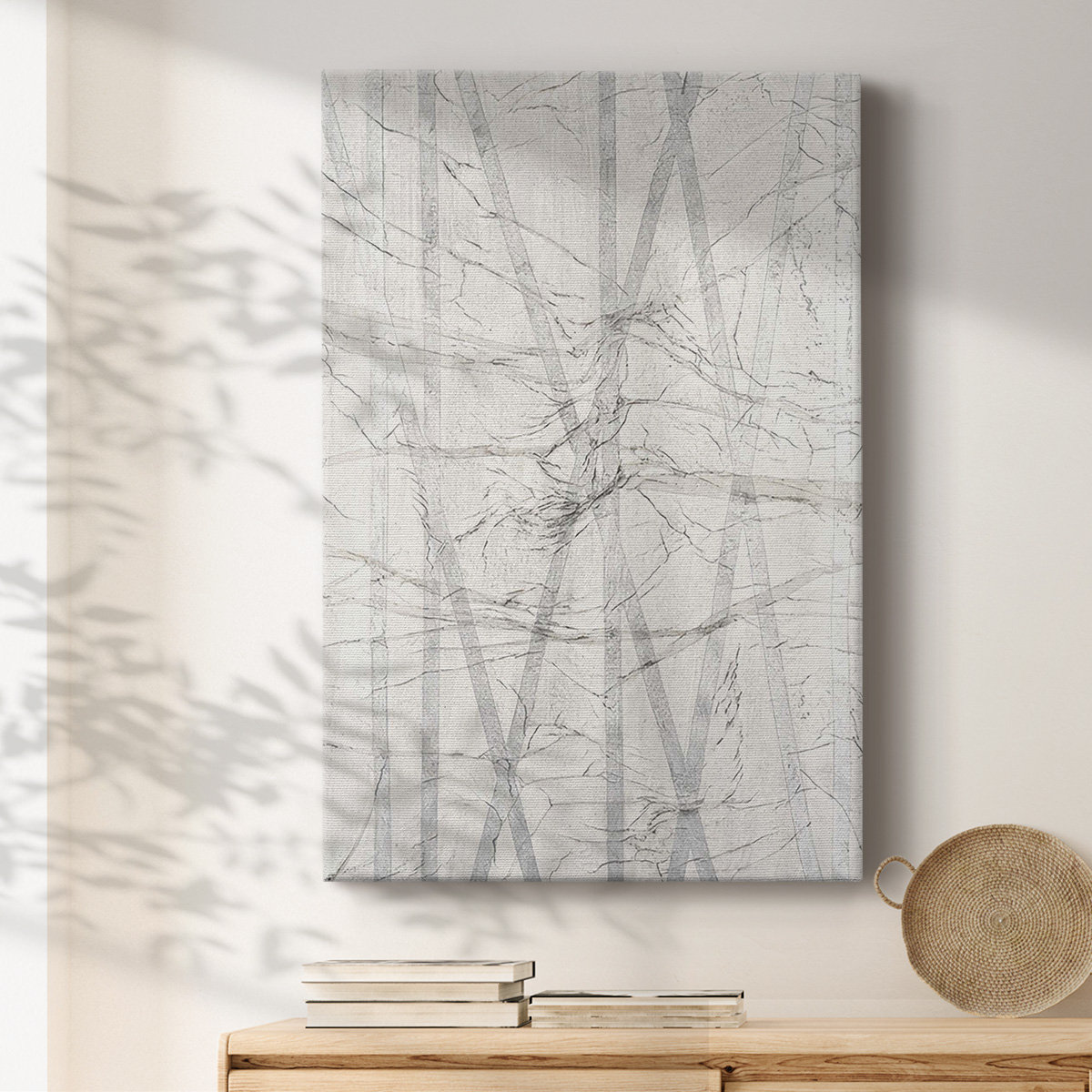 17 Stories Pewter Forrest II Framed On Canvas Print | Wayfair