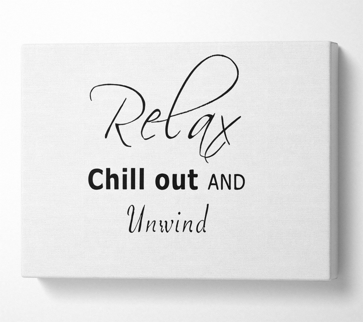 Happy Larry Bathroom Quote Rela Chill Out White - Wrapped Canvas Art ...
