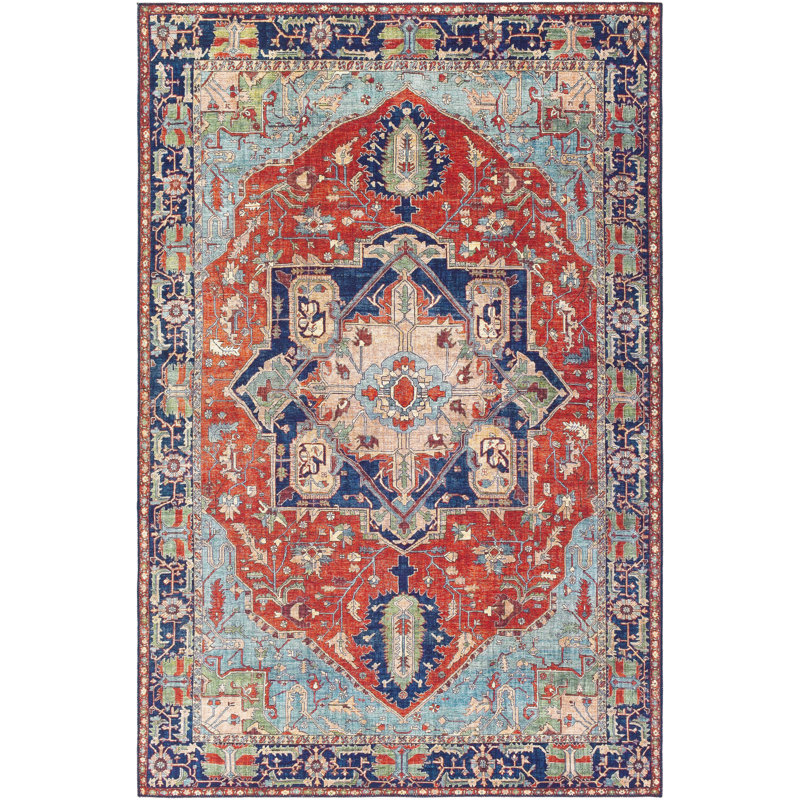 Lark Manor™ Burleigh Oriental Red/Blue Area Rug & Reviews | Wayfair