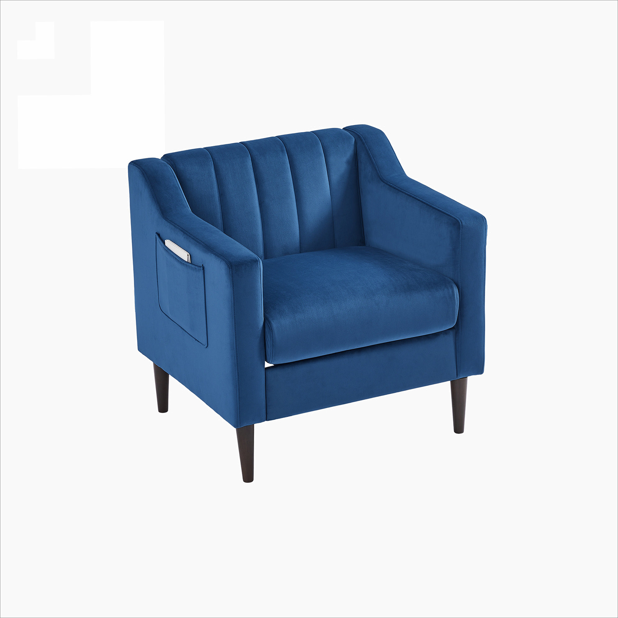 Winston Porter Upholstered Accent Chair, Single Sofa Side Chair with ...