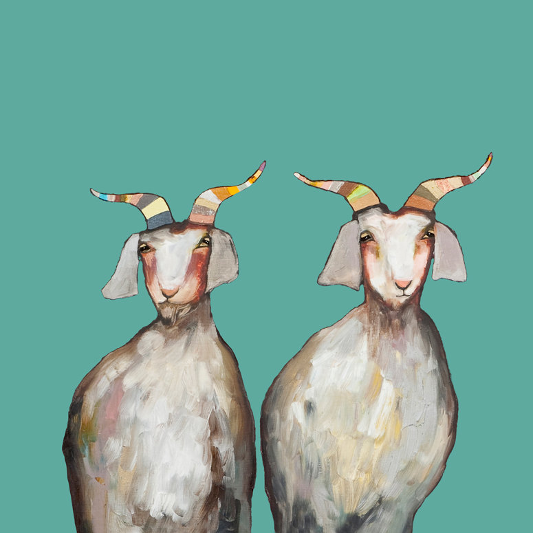 GreenBox Art 'Pair of Goats' - Wrapped Canvas Print & Reviews - Wayfair ...