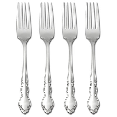 Oneida Chateau Fine Flatware Dinner Forks, 18/10 Stainless Steel ...