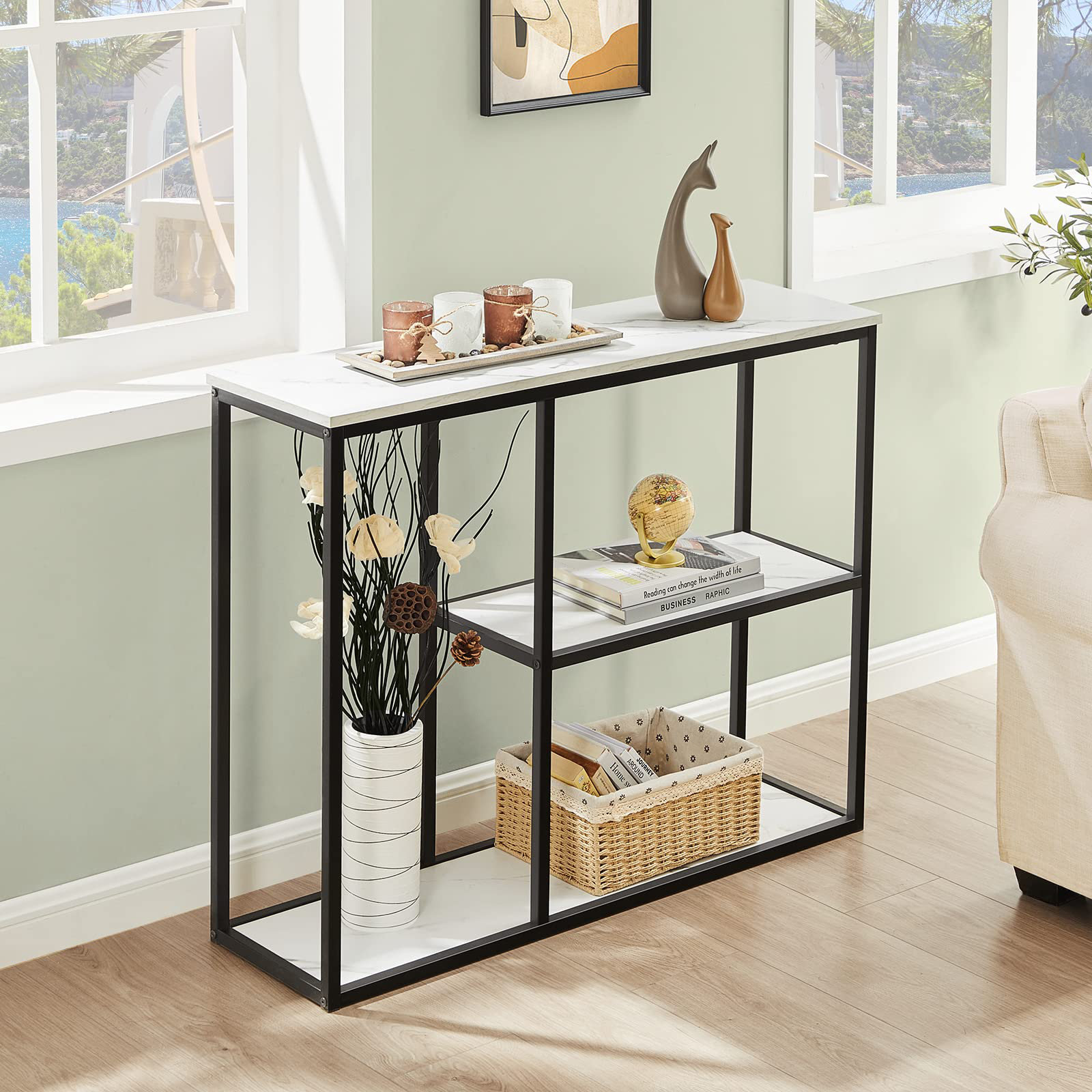 Ivy Bronx Console Table, 12 Inch Narrow Entryway Table For Living Room ...