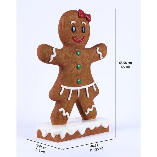 Hi-Line Gift Ltd. Gingerbread Girl Oversized Figurine & Reviews | Wayfair