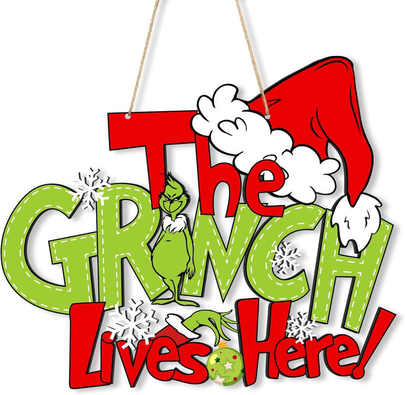 The Holiday Aisle® Christmas Wooden Door Sign Thief Stole Decor for ...
