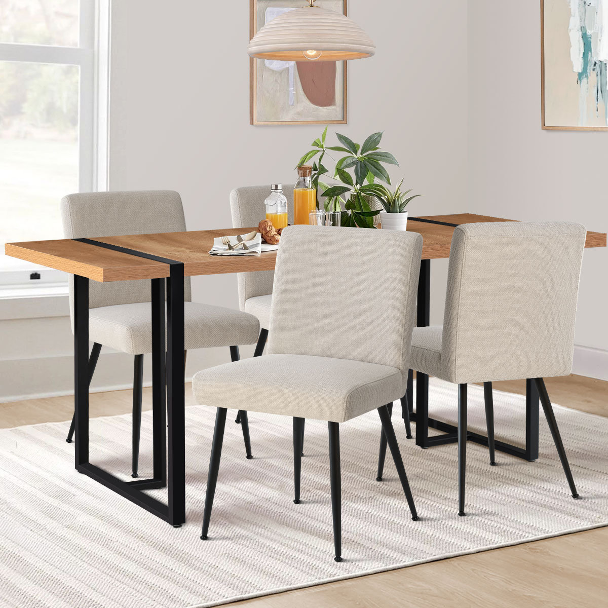 17 Stories 4-Person Rectangle Dining Table Sets & Reviews | Wayfair
