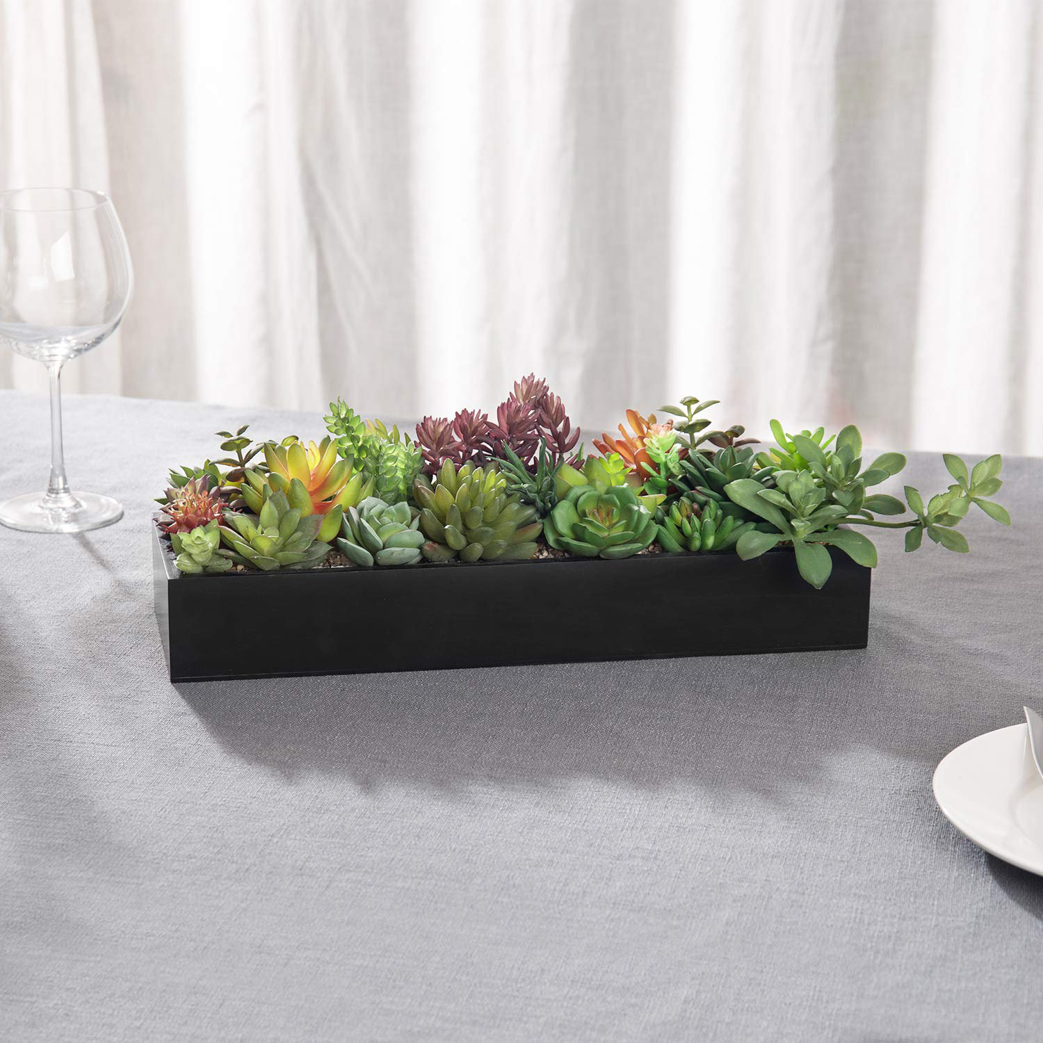 Primrue Artificial Succulent Centerpiece,15.75 Inch Faux Succulents ...