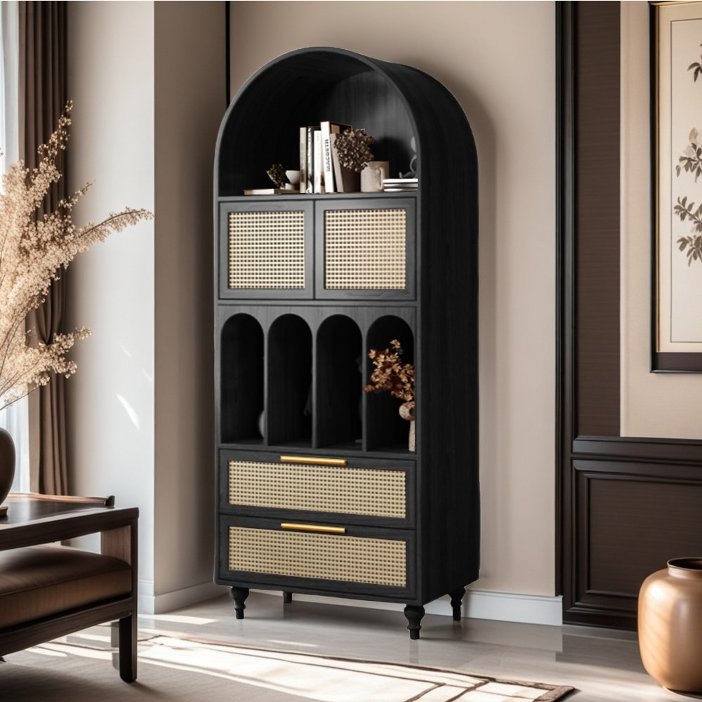 Kaoloupin Japanese style rattan bookcase | Wayfair