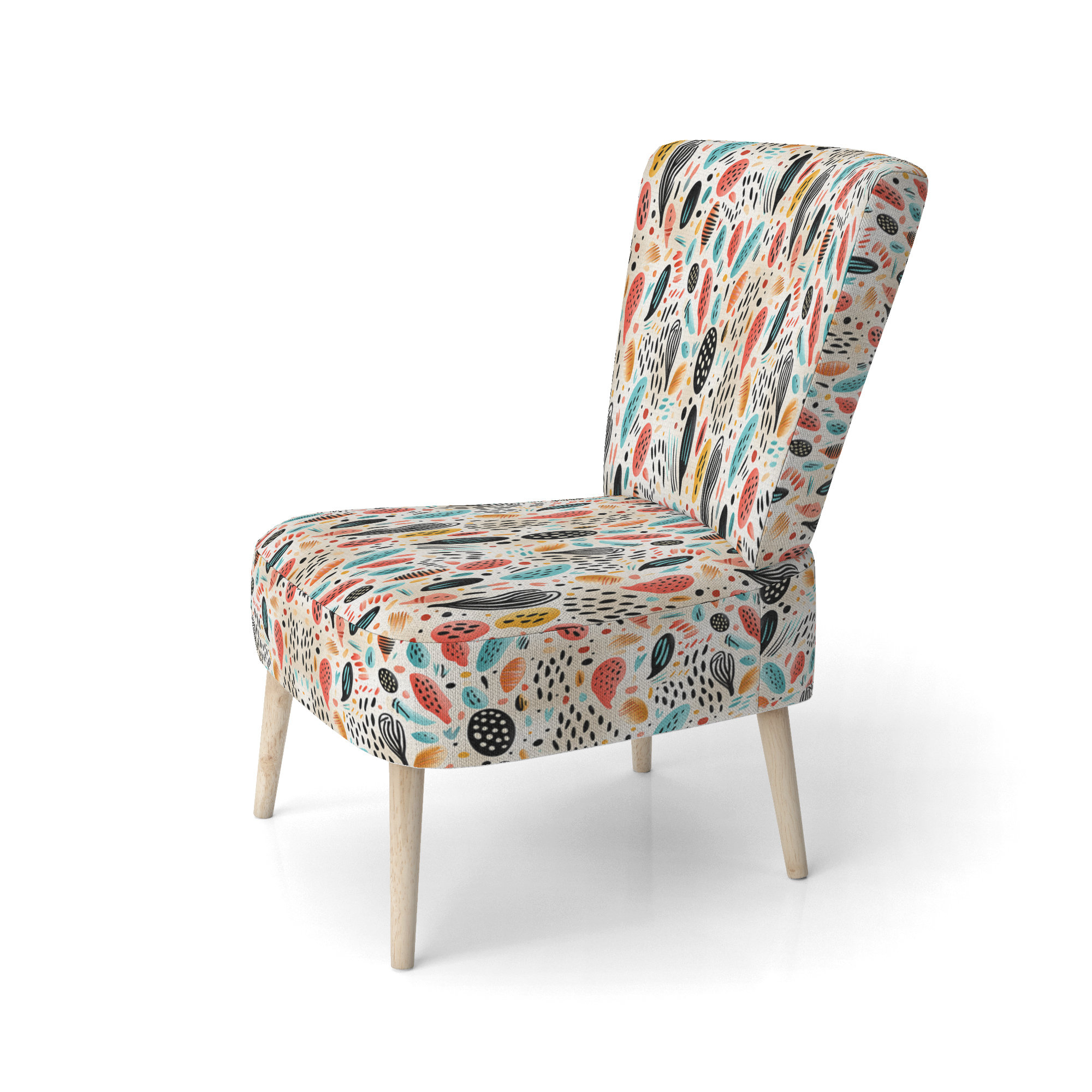 Red Barrel Studio® Light Color Tribal Animals Pattern - Upholstered ...